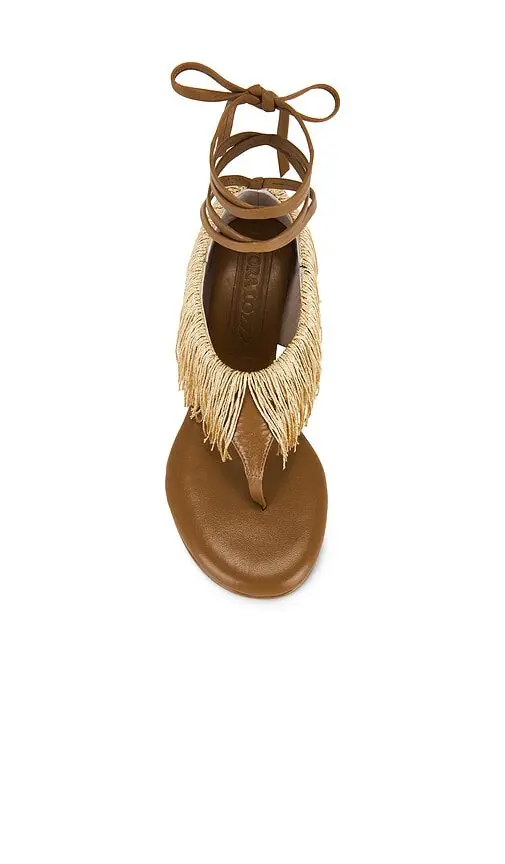 NORA LOZZA X Fringe Sandals