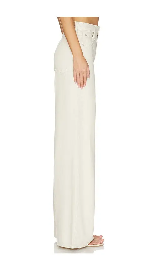 Rag & Bone Featherweight Sofie Full Wide Leg Jeans - Sandstone