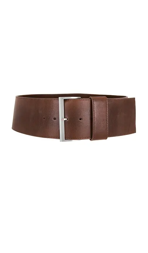 ST. AGNI Wide Classic Belt - Chestnut