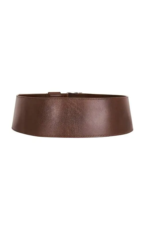 ST. AGNI Wide Classic Belt - Chestnut