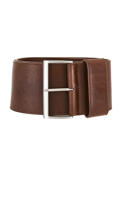 ST. AGNI Wide Classic Belt - Chestnut