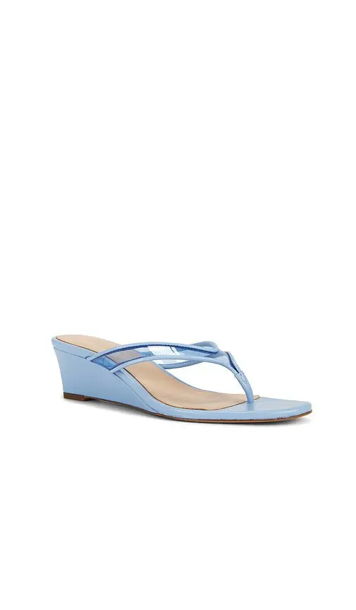 Veronica Beard Clea Wedge Sandal - Blue Jay