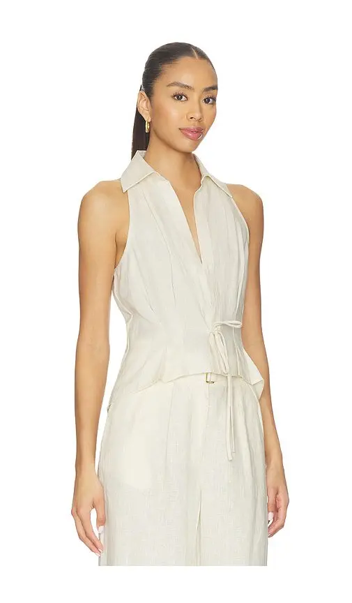 HEVRON Sloan Linen Vest