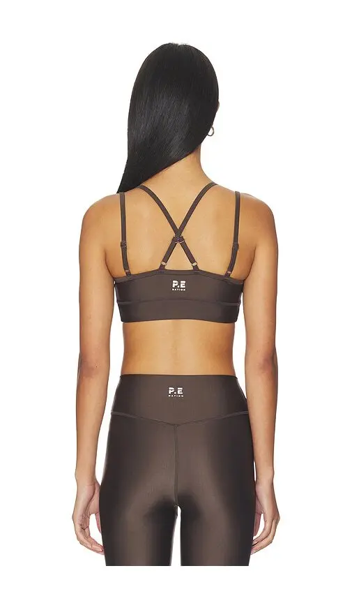 P.E Nation Paramount Sports Bra In Chocolate - Coffee Shine