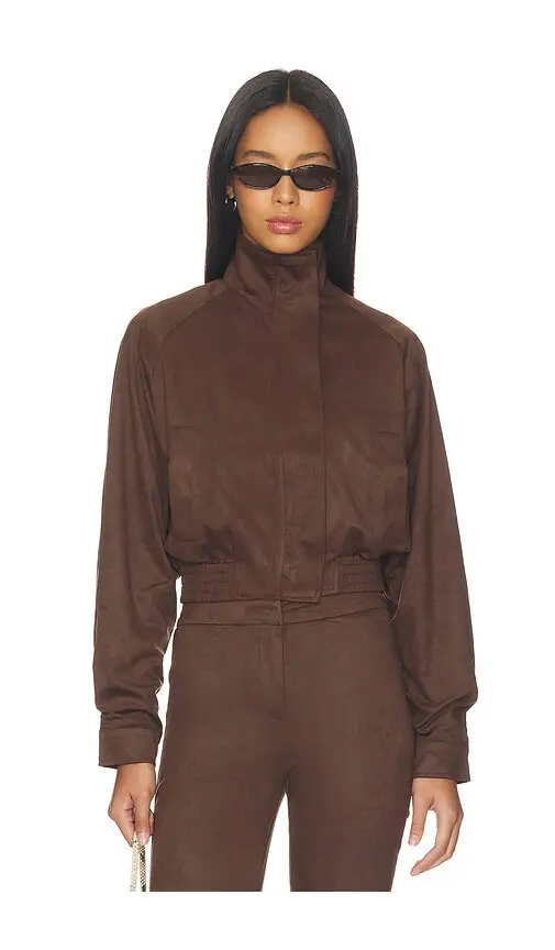 Superdown Faux Suede Zip-up Jacket
