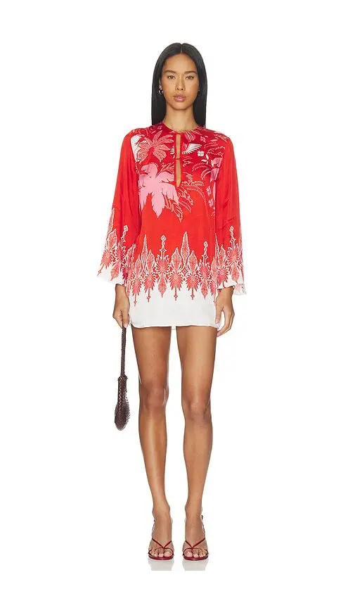 Poupette St Barth Gia Mini Dress - Coral Canopy