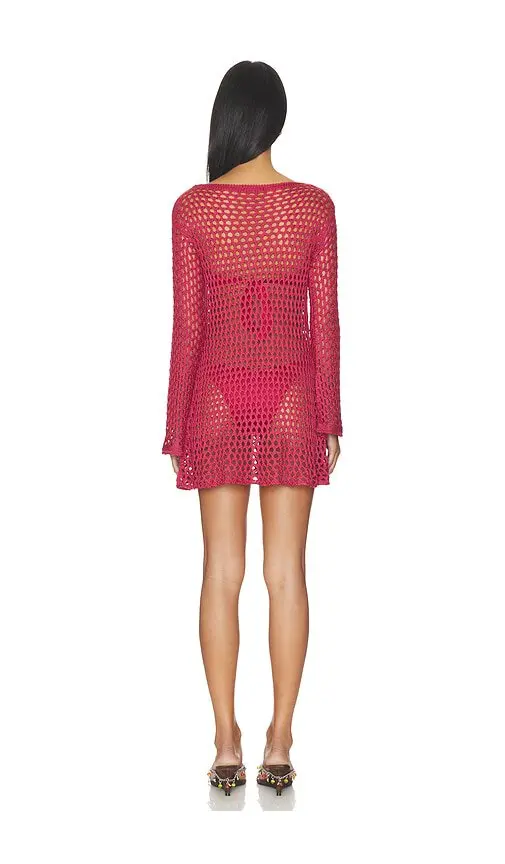 VIX PAULA HERMANNY Belle Short Cover Up In Red - Burgeon