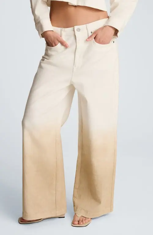 KENNETH COLE Ombré Comfort Stretch High Waist Wide Leg Jeans