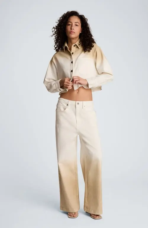 KENNETH COLE Ombré Comfort Stretch High Waist Wide Leg Jeans