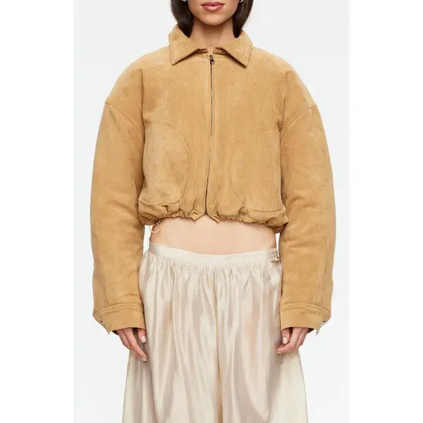 Lioness Serrano Faux Suede Bomber Jacket