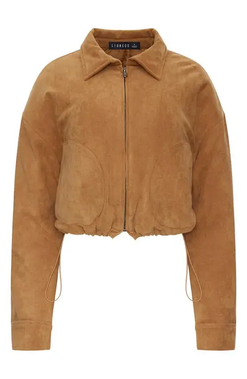 Lioness Serrano Faux Suede Bomber Jacket