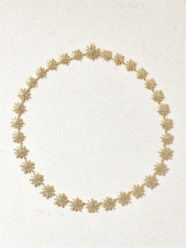 David Yurman 18-karat Diamond Starburst Tennis Necklace - Gold