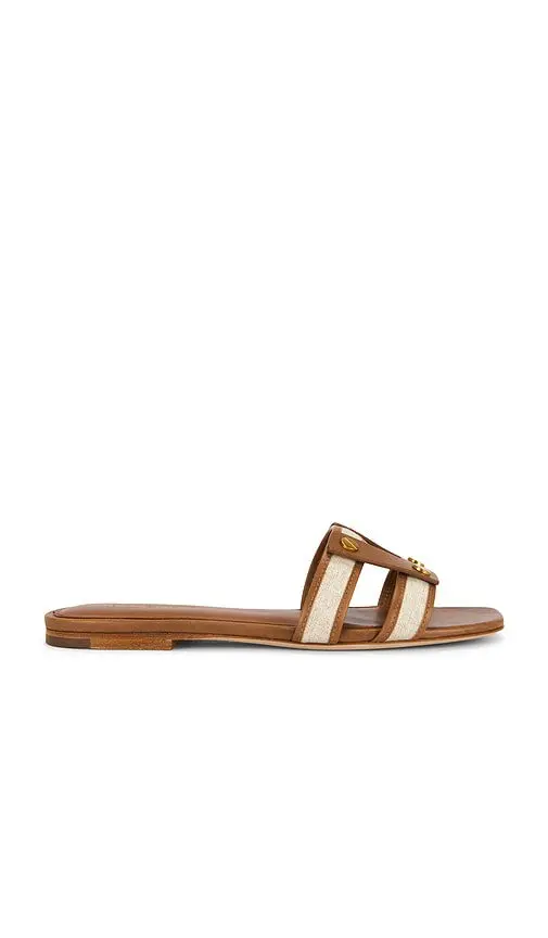 Veronica Beard Via Slide Sandals - Brown