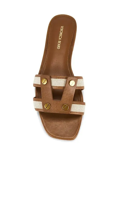 Veronica Beard Via Slide Sandals - Brown