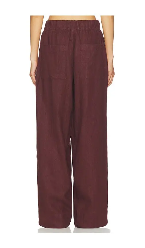 Beyond Yoga Easy Wide Leg Linen Pant - Brown