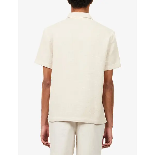 NOBL Alexander Open-neck Knitted Polo Top