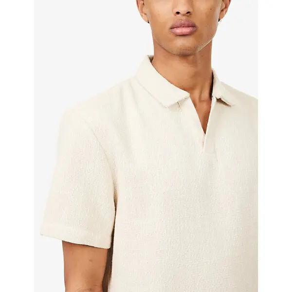 NOBL Alexander Open-neck Knitted Polo Top