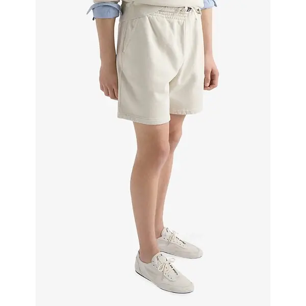 Prada Cotton Drawstring Bermuda Shorts - Neutral