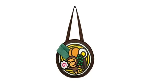 A BATHING APE Baby Milo Ramen Graphic Shoulder Bag