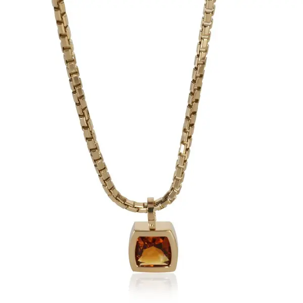 Cartier Yellow Gold Citrine Dona Necklace - Yellow_gold