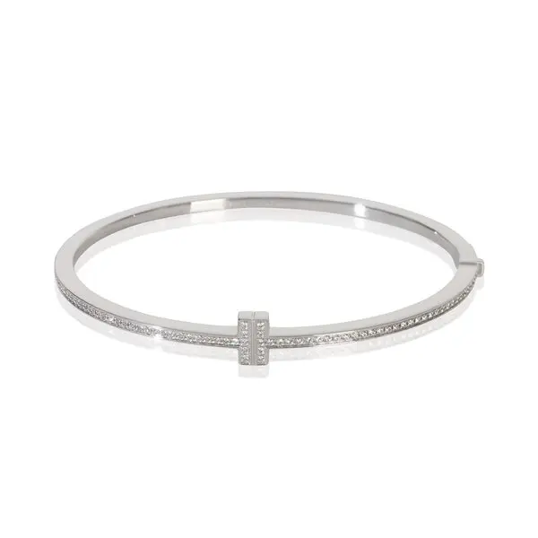 Tiffany & Co. White Gold Diamond Hinged Bracelet - White_gold