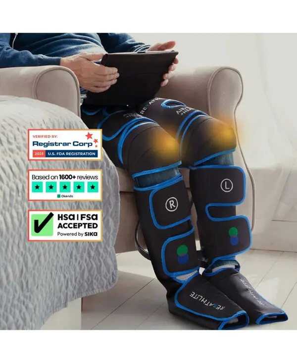 REATHLETE Air-c Leg And Foot Compression Massager Recover Boots