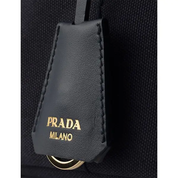 Prada Jardinière Mini Cotton-canvas Top-handle Bag - Blue