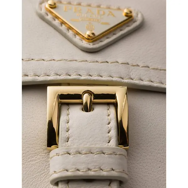 Prada Logo-plaque Leather Pouch