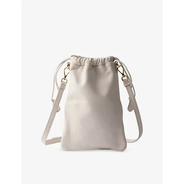 Prada Logo-plaque Leather Pouch