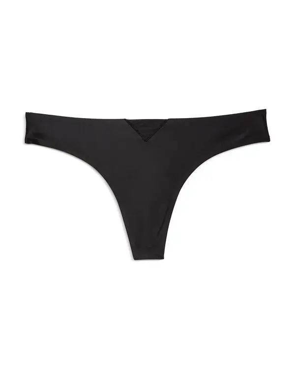 FLEUR DU MAL Le Stretch Gloss Thong - Black