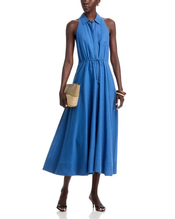 TOCCIN Tiana Sleeveless Shirt Dress - Ocean
