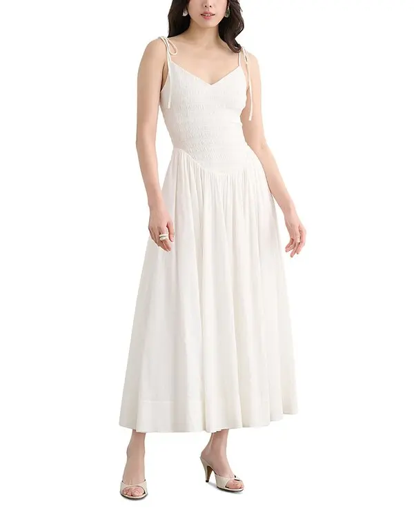 TOCCIN Amaya Smocked Midi Dress - Coconut