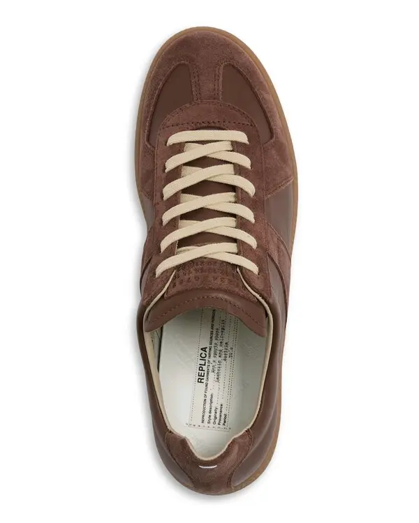 MAISON MARGIELA Replica Low Top Sneakers - Medium Brown