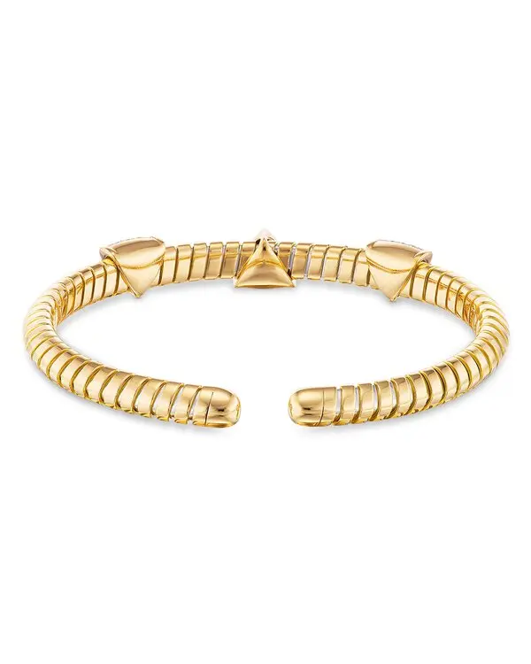 Marina B Titanium & 18k Yellow Diamond Pave Cuff Bracelet