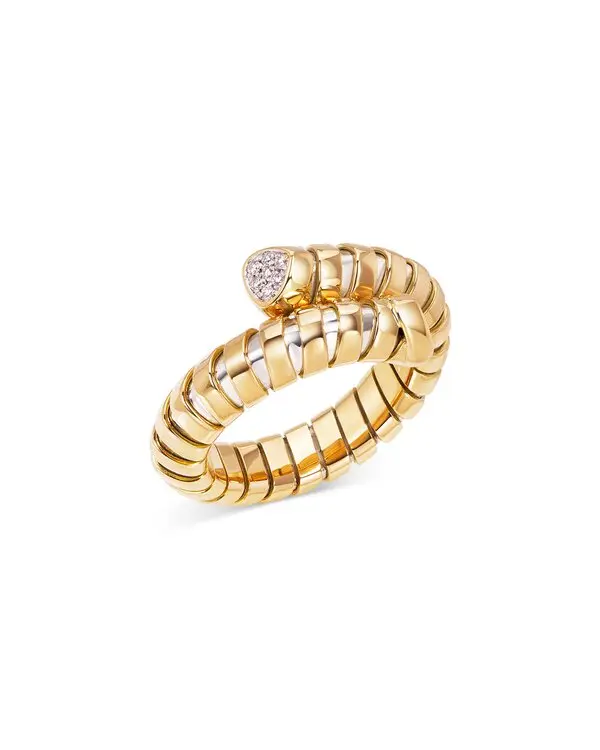 Marina B Titanium & 18k Yellow Diamond Bypass Ring