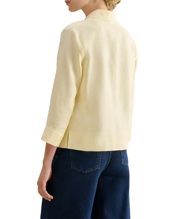 HOBBS LONDON Nita Linen Shirt - Soft Yellow