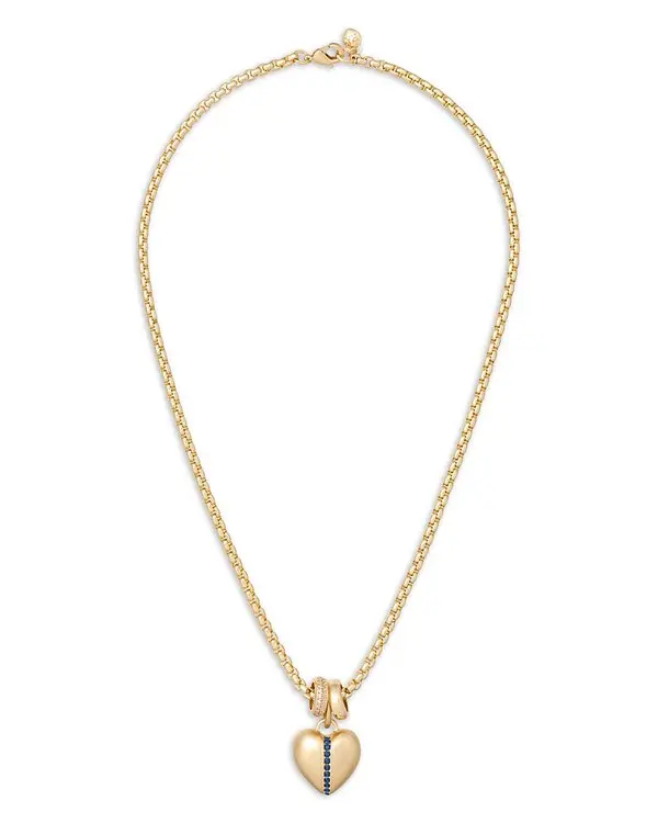 ROXANNE ASSOULIN Heart Pendant Necklace - Gold/sapphire