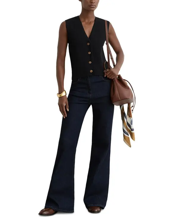 REISS Ria Waistcoat - Navy