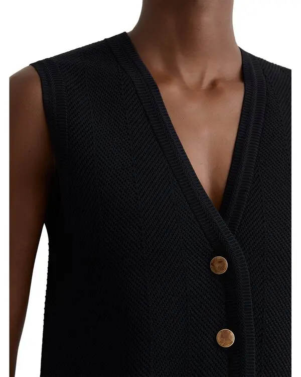 REISS Ria Waistcoat - Navy