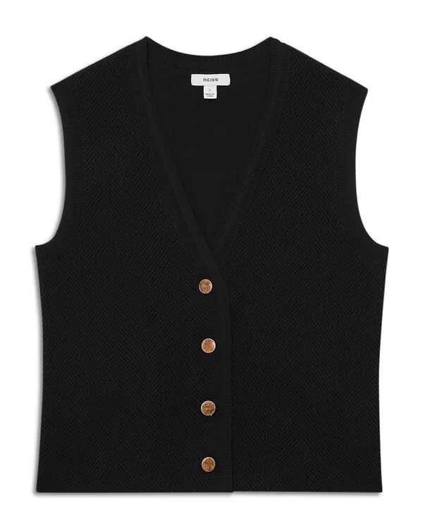 REISS Ria Waistcoat - Navy