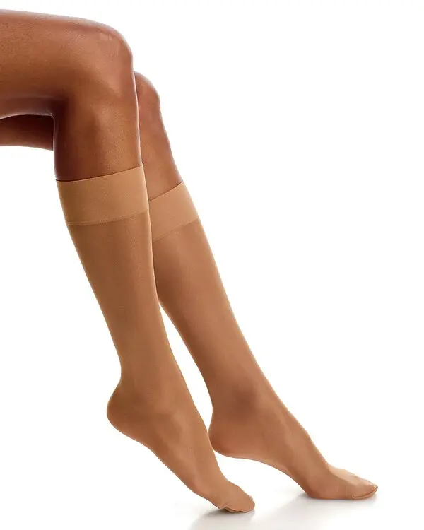 Wolford Satin Touch Knee High Tights Pack Of 3 - Gobi