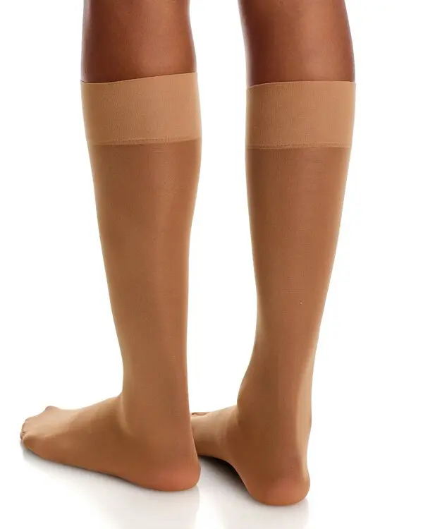 Wolford Satin Touch Knee High Tights Pack Of 3 - Gobi