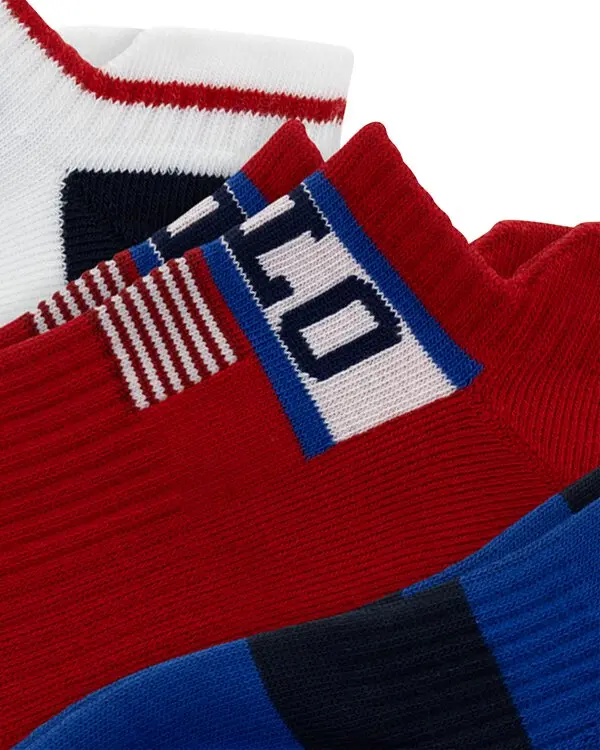Polo Ralph Lauren Usa Stadium Low Cut Ankle Socks, Pack Of 6