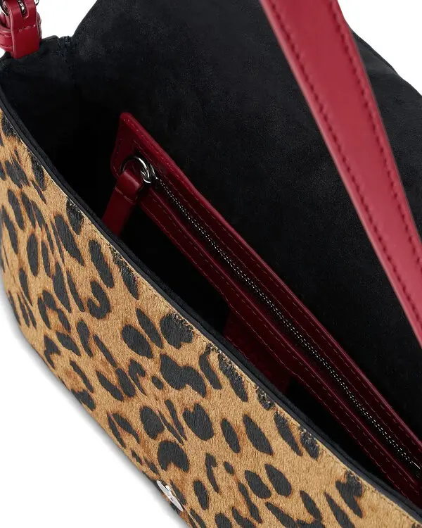 Staud Harlow Calf Hair Shoulder Bag - Cheetah