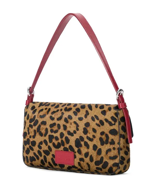 Staud Harlow Calf Hair Shoulder Bag - Cheetah