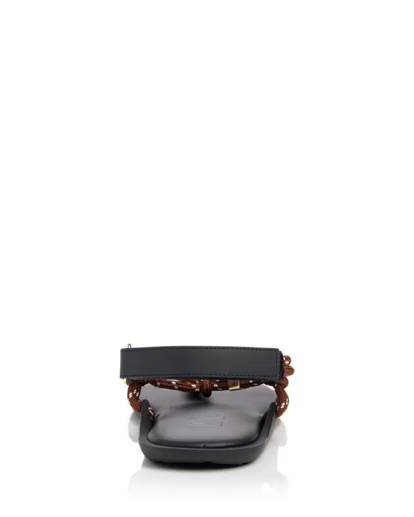 Flowze Ankle Tie Rope Sandals - Brown