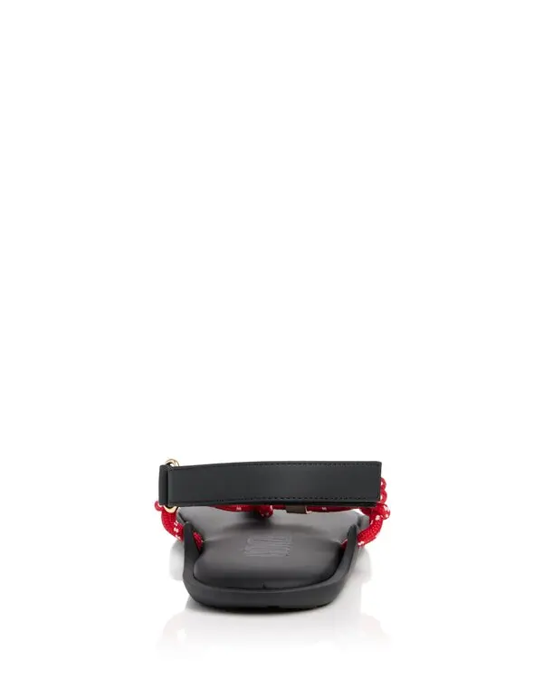 Flowze Slingback Sandals With Knotted Rope Straps - Red