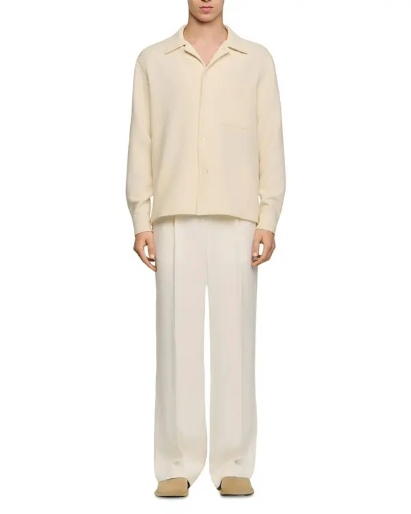 Sandro Textured Shark Collar Shirt