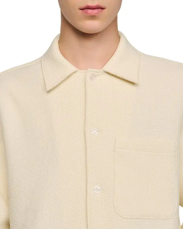 Sandro Textured Shark Collar Shirt