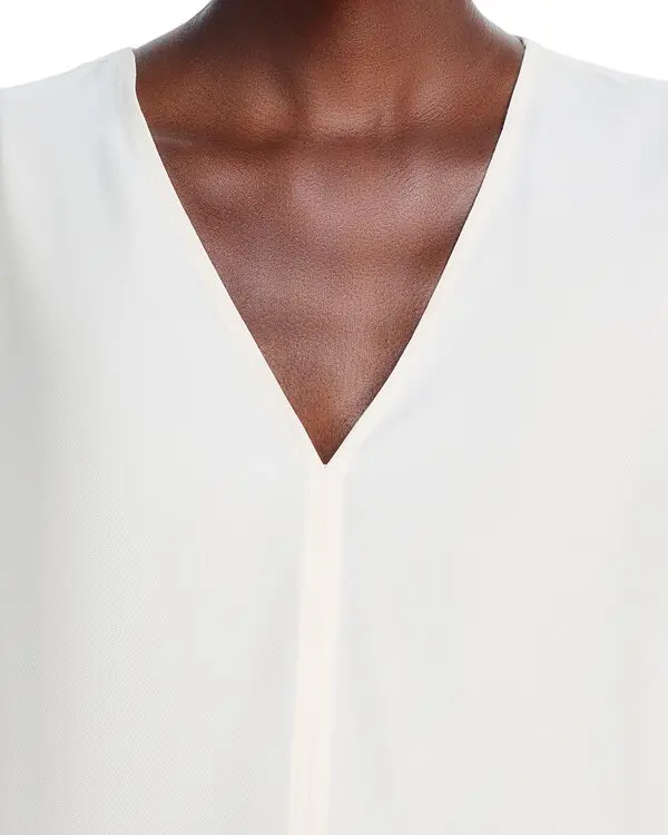 TOTEME V-neck Viscose Blouse - Stone